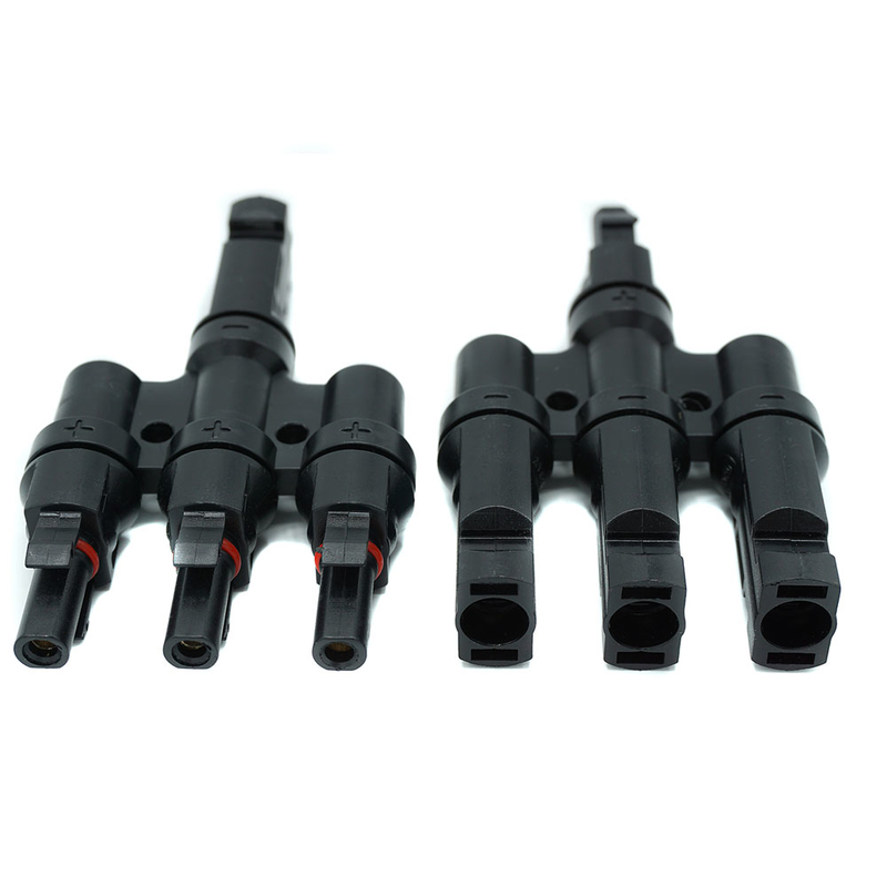 MC4 compatible T-connector set - for parallel connection of 3 solar modules